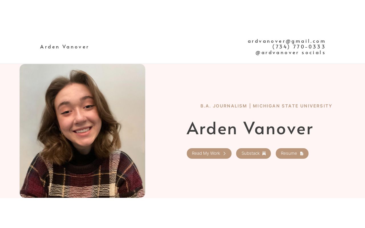 Arden Vanover Portfolio